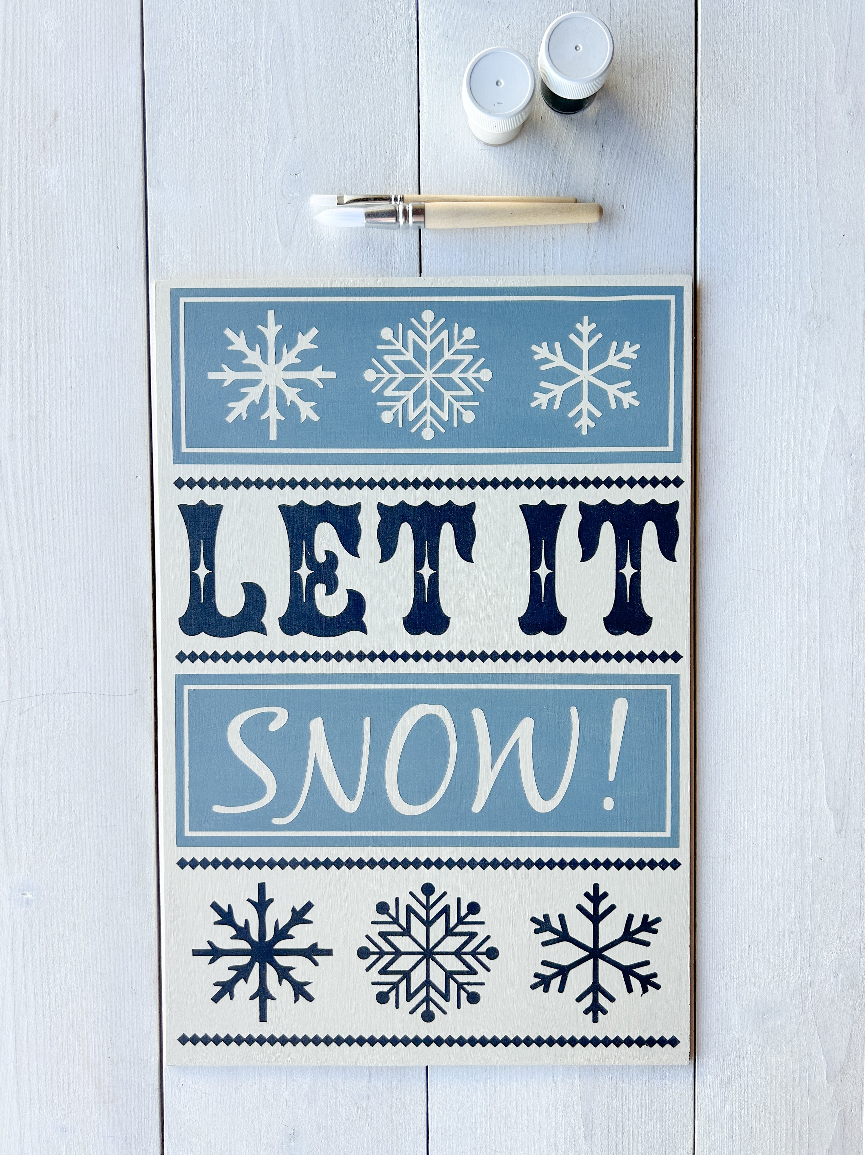 Let it Snow Wood Sign Board | DIY Kit – Create Everyday